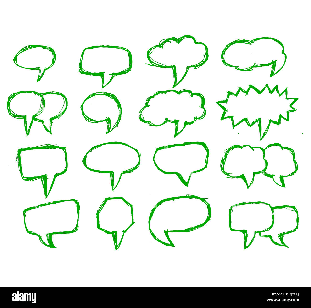 Blank empty speech bubbles Stock Photo - Alamy