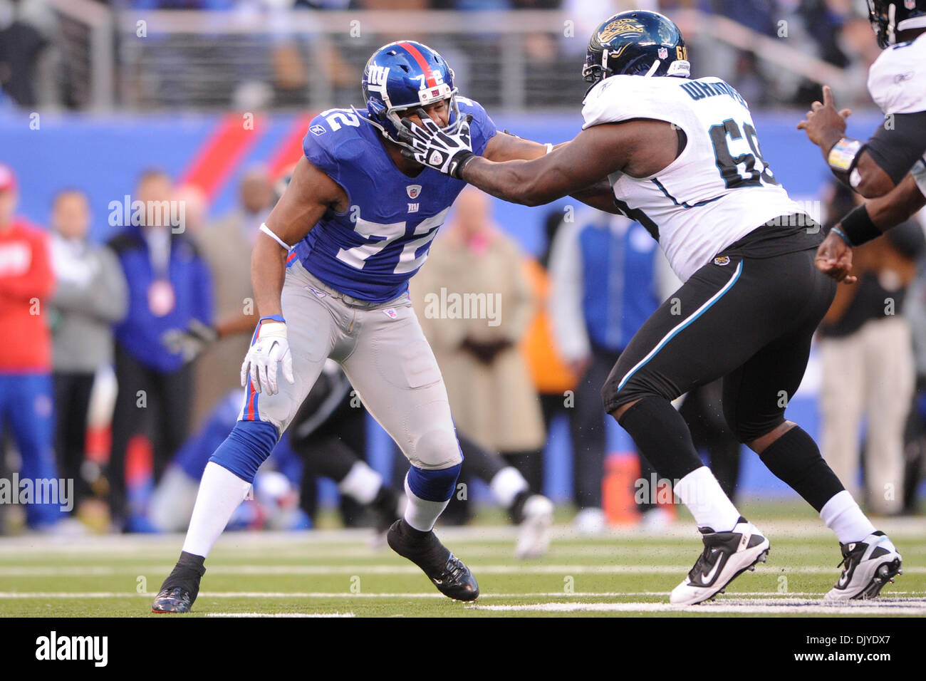 Jacksonville Jaguars offensive tackle Guy Whimper (68) blocks New York ...