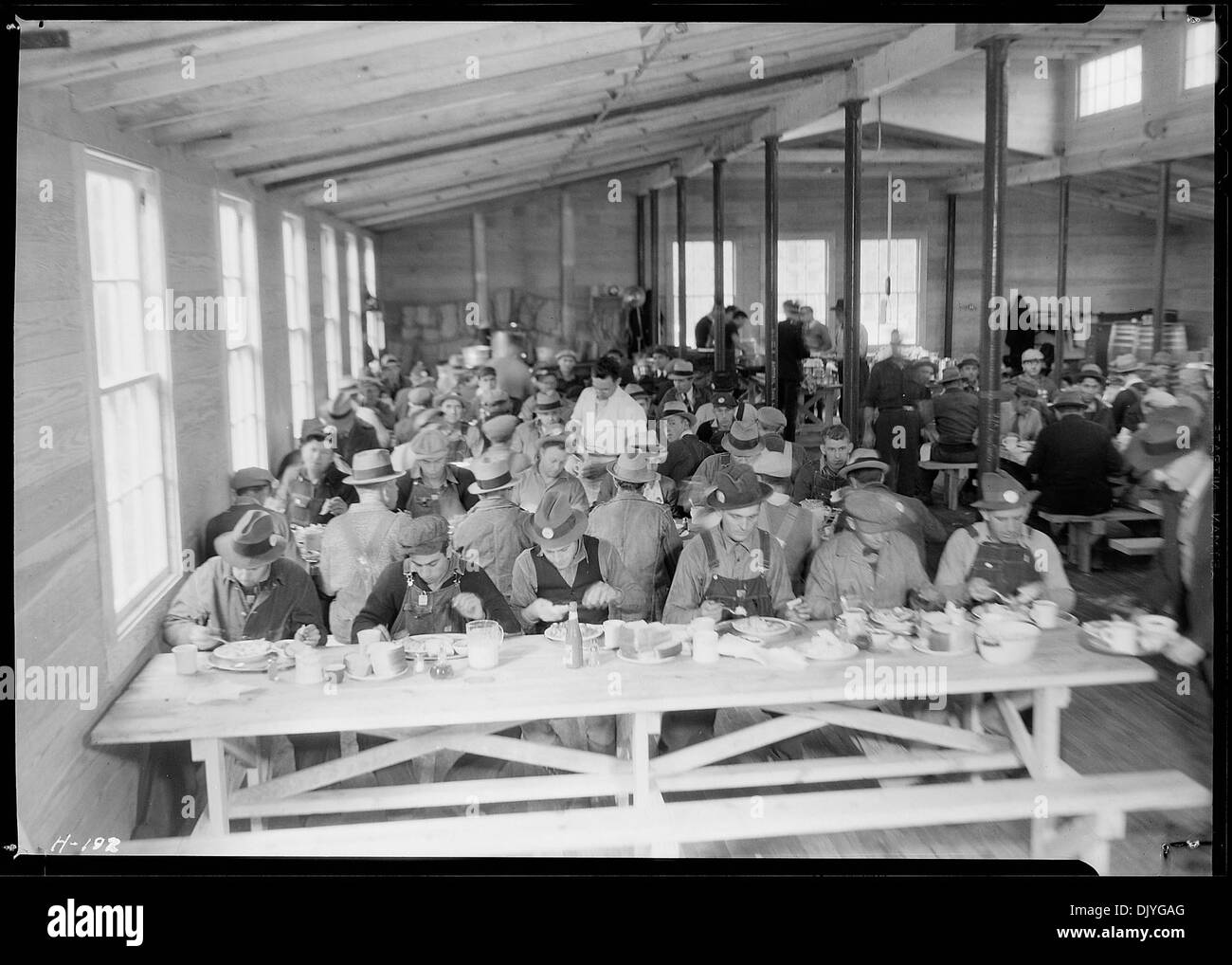 Noon meal at the cafeteria at Norris townsite. 532809 Stock Photo - Alamy