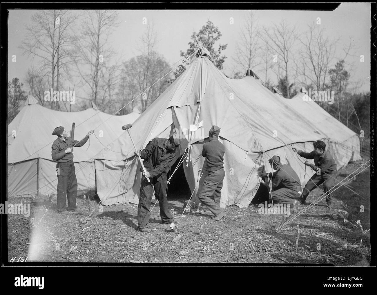 Civilian conservation corps camp 1930s Black and White Stock Photos ...
