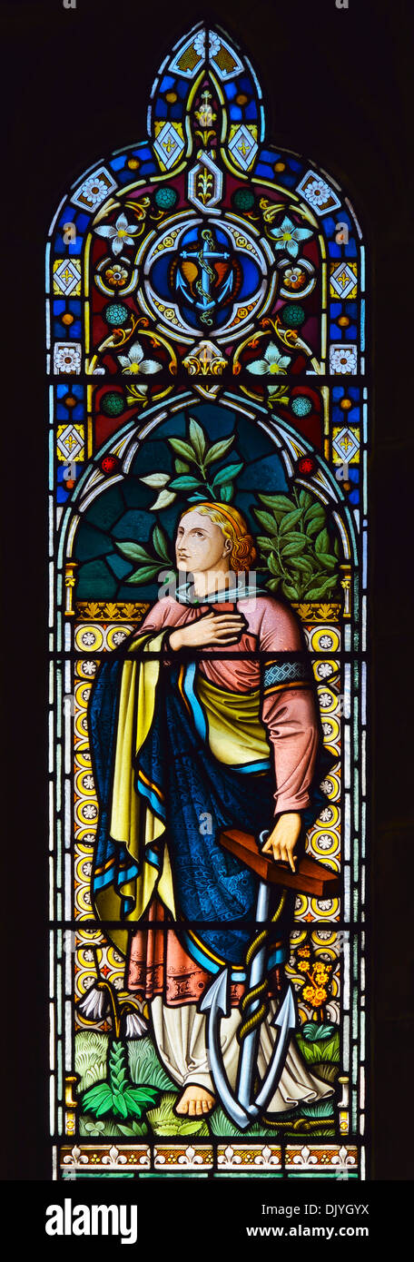 Spes hope stained glass window hi-res stock photography and images - Alamy
