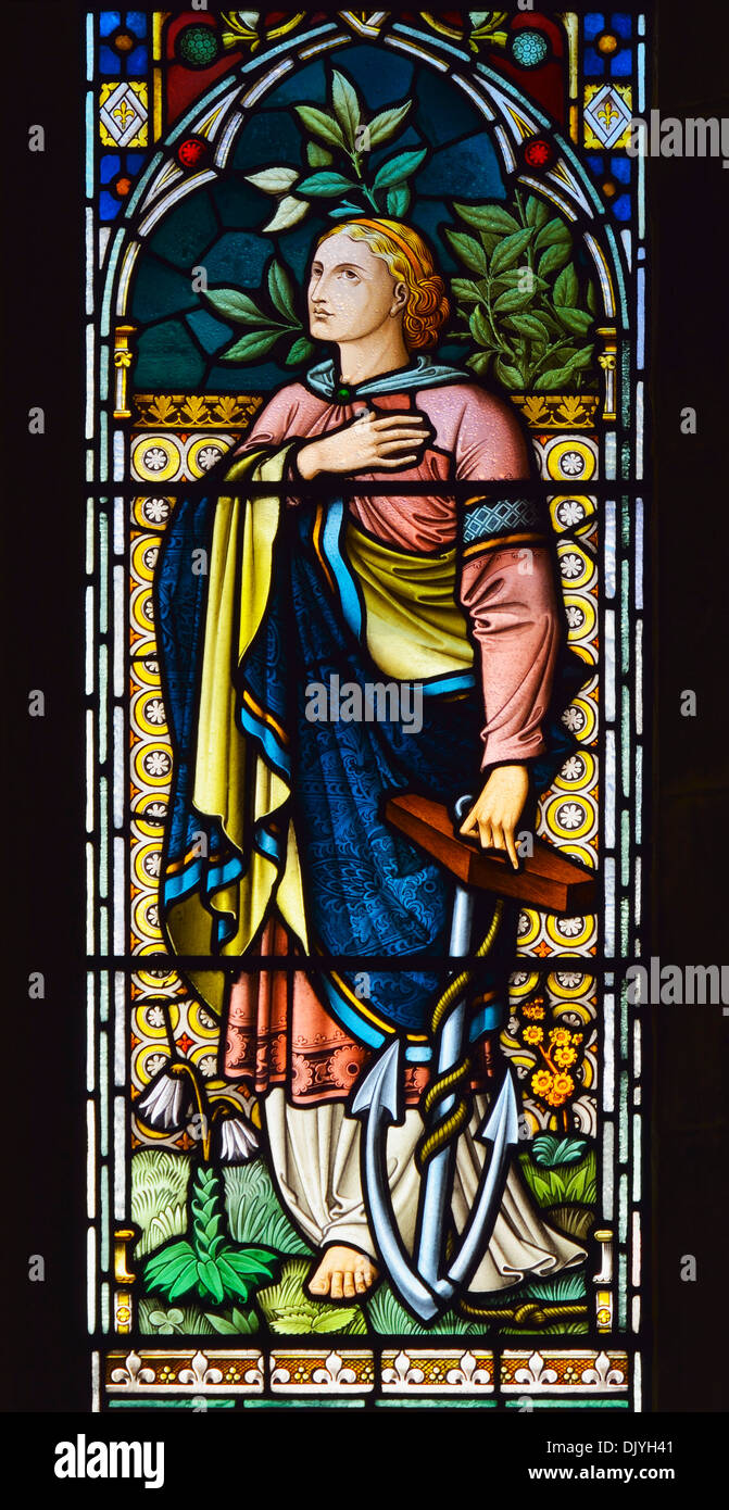 Spes hope stained glass window hi-res stock photography and images - Alamy