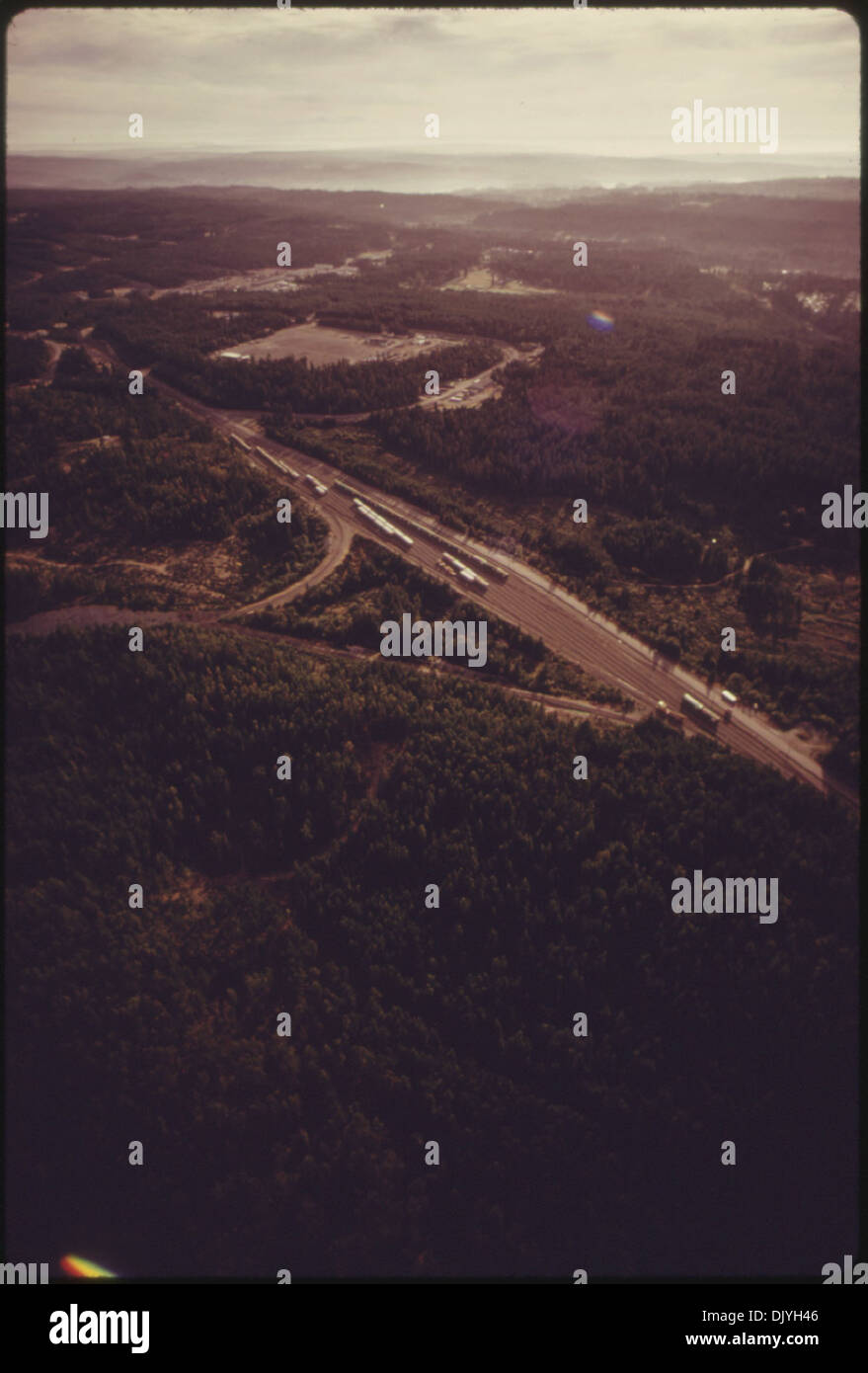 This aerial view shows the Navy's Bangor Annex Railroad Switching Yard ...