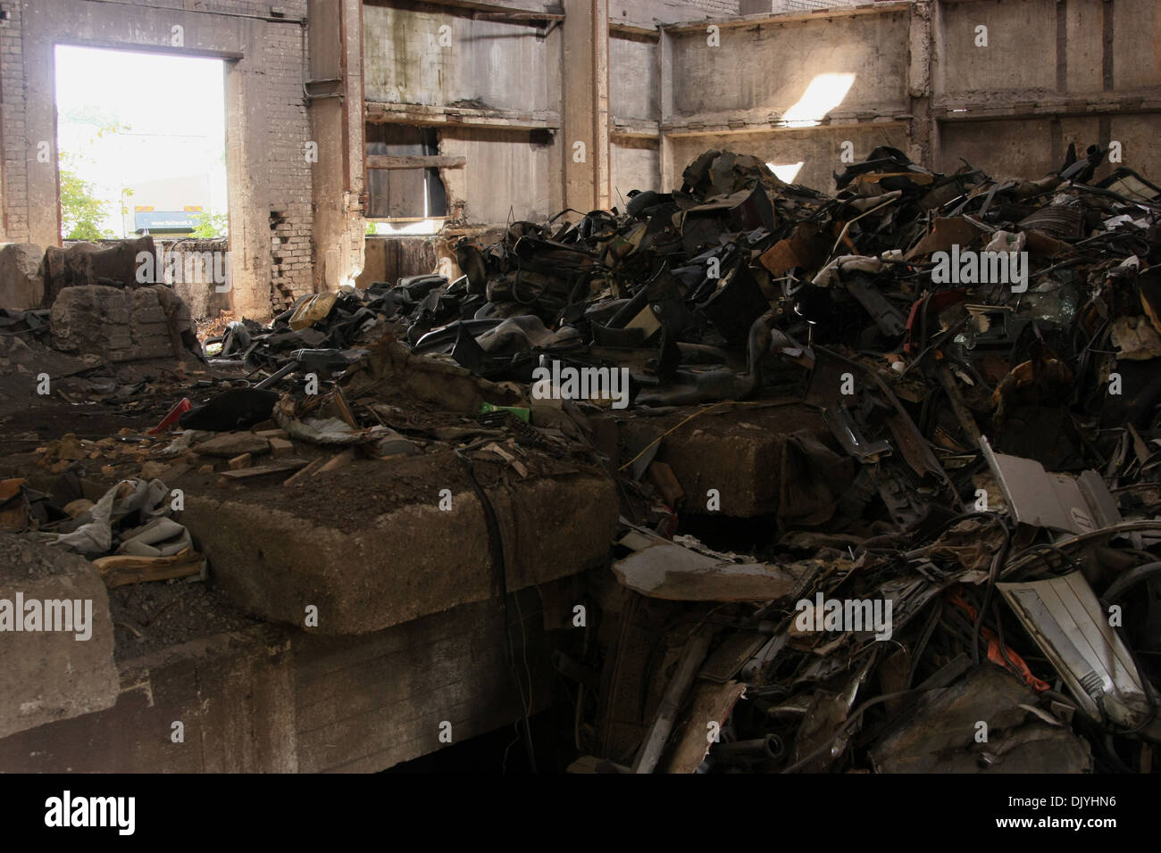 Inside the abandoned factory of Soviet era Stock Photo - Alamy