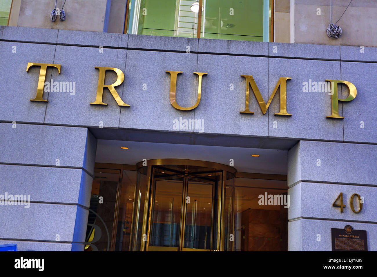 The Trump Building on Wall Street, New York. America Stock Photo - Alamy