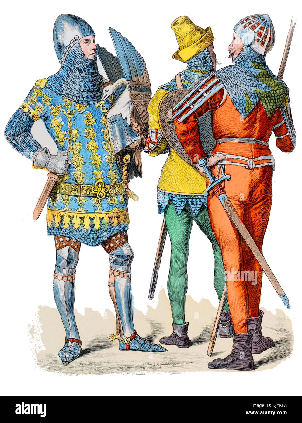Early 14th Century XIV 1300s Germany Nobles and Knights (Left) Rudolph ...