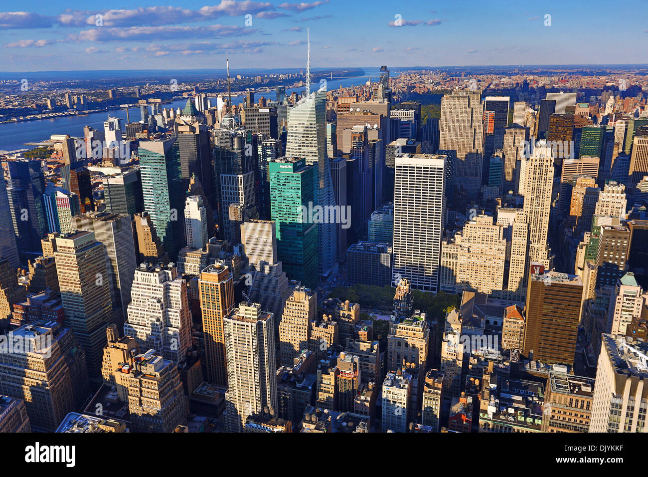 Aerial view new york manhattan hi-res stock photography and images - Alamy