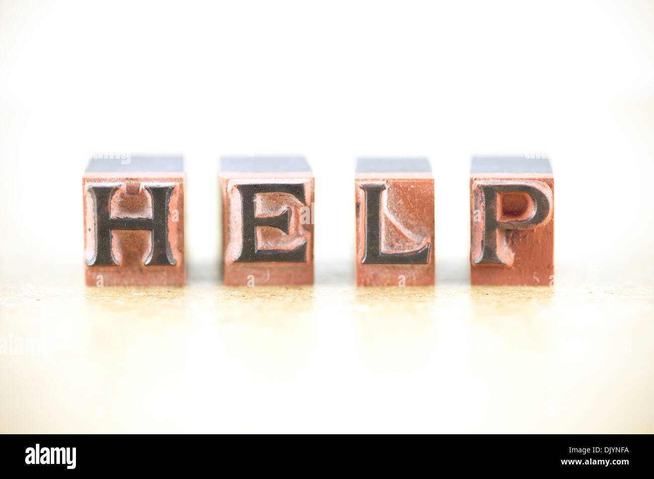 Word "help" spelled out in letterpress letters Stock Photo - Alamy