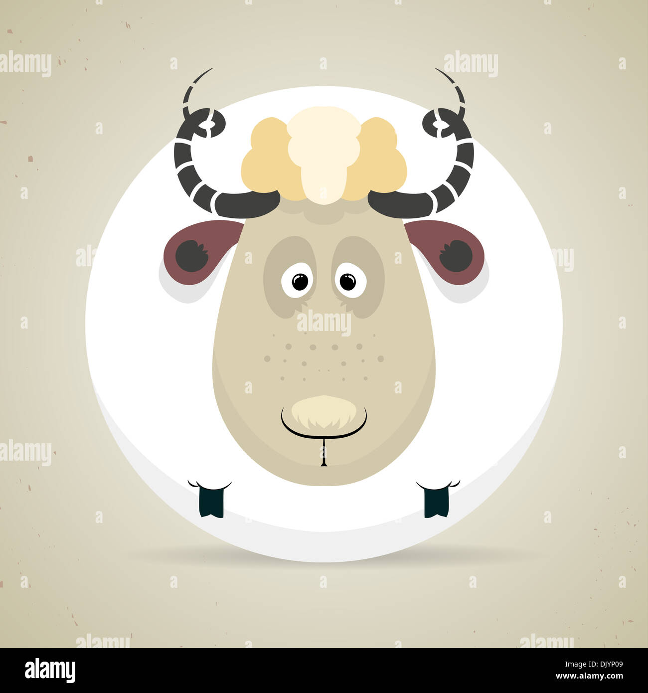 Smiling sheep cartoon hi-res stock photography and images - Alamy