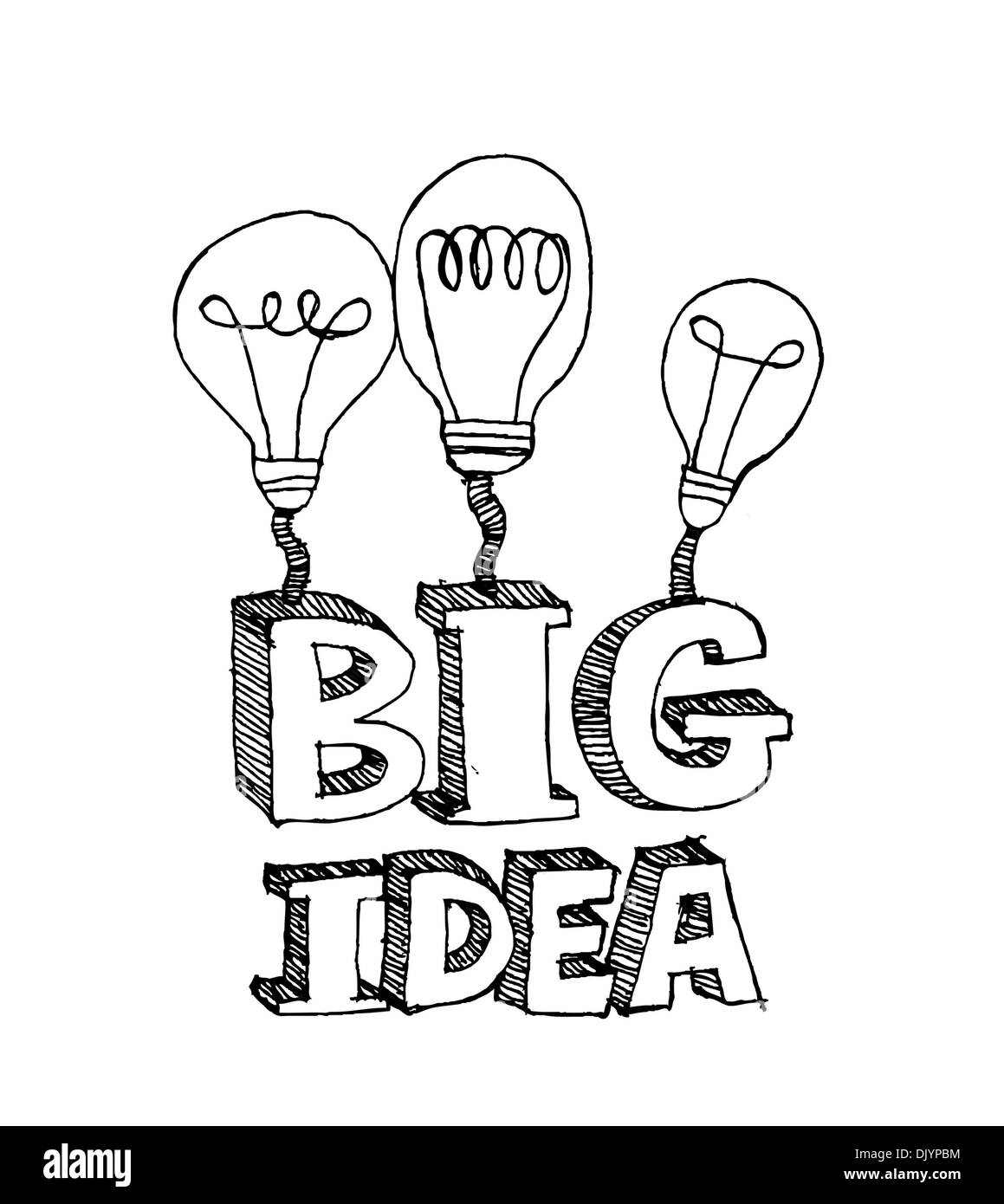 Concept of idea inspired bulb idea Stock Photo - Alamy