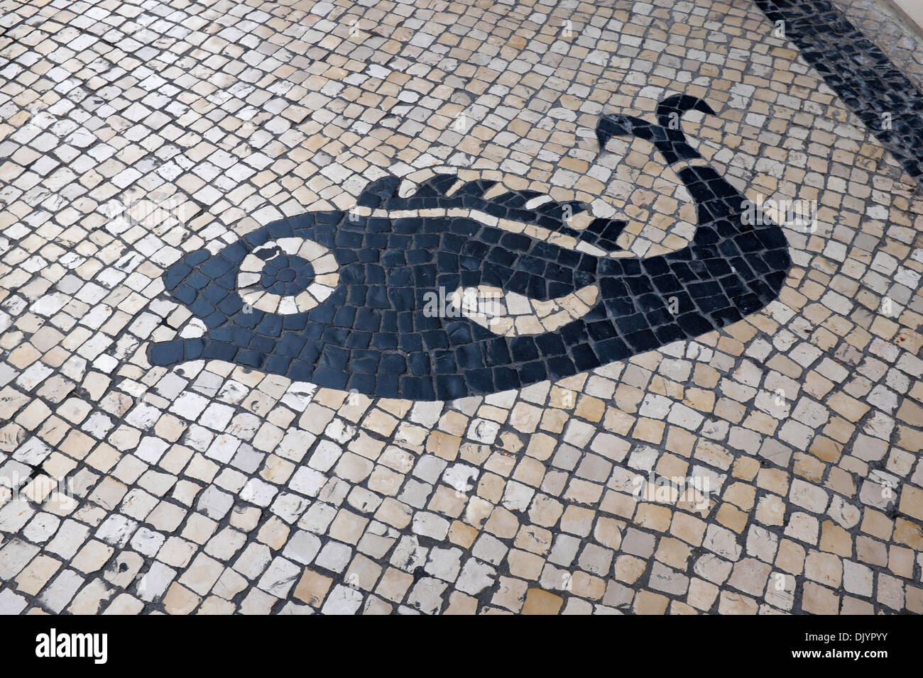 Mosaic Fish pattern in sidewalk in Macau, China Stock Photo - Alamy
