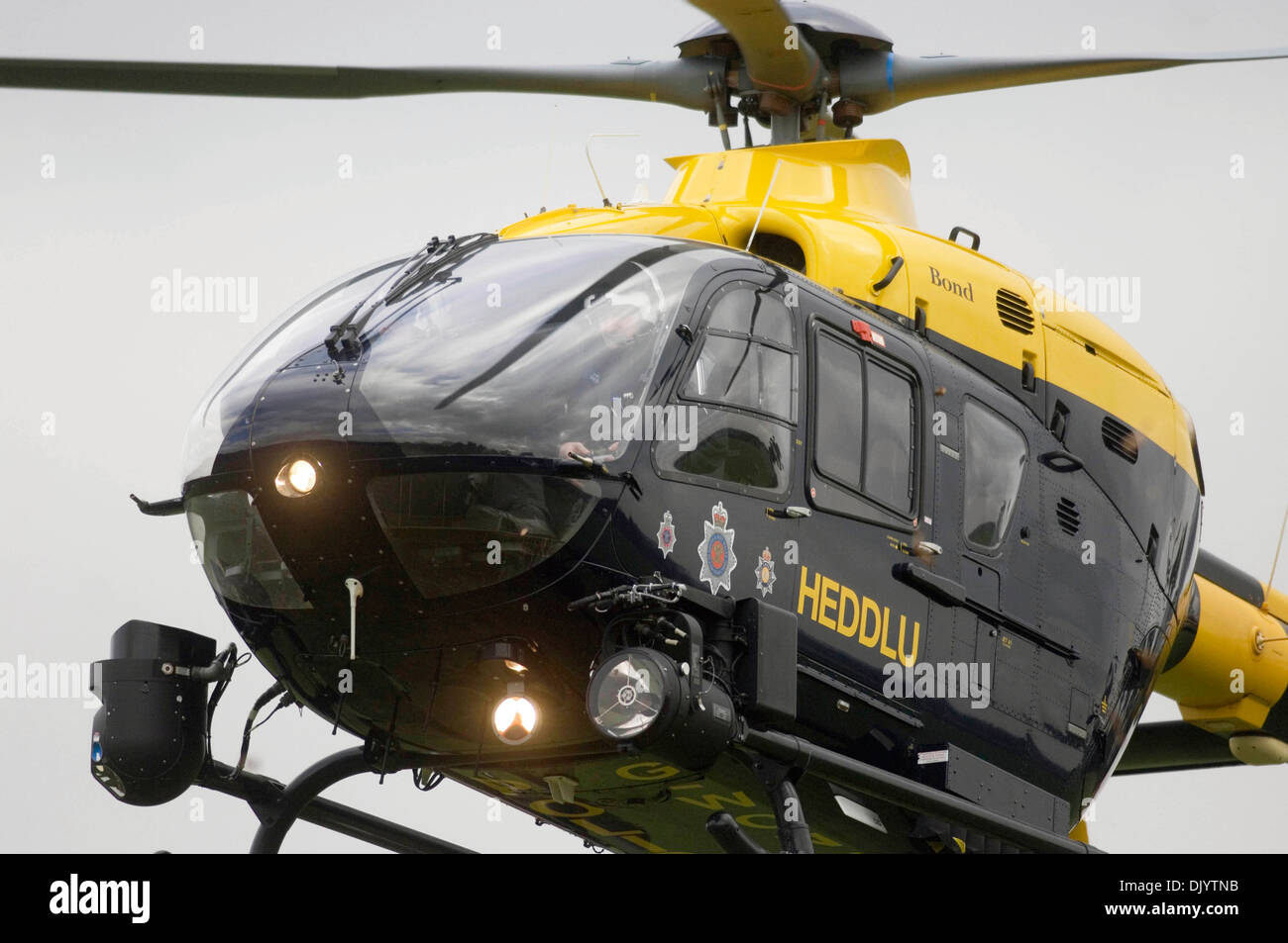 A Bond Air Services Police Eurocopter EC135 helicopter landing at ...