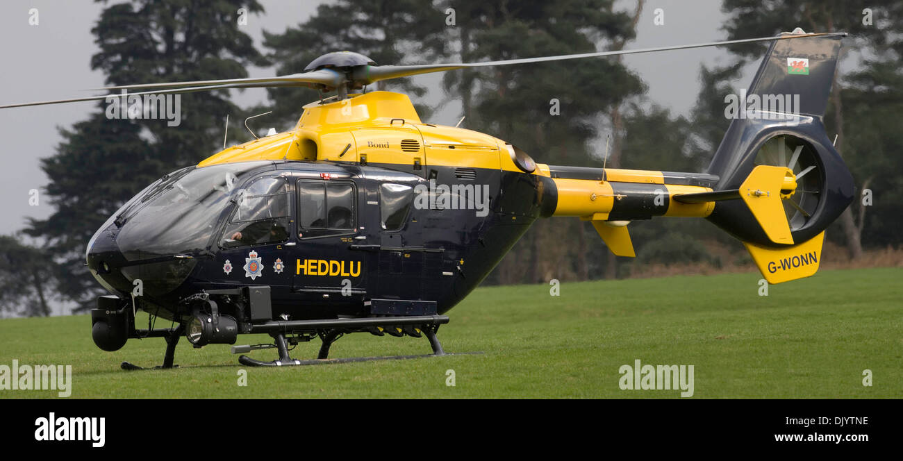 A Bond Air Services Police Eurocopter EC135 helicopter landing at ...