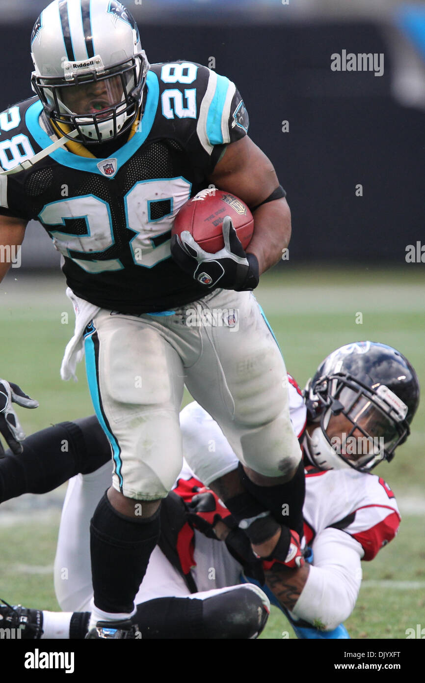 December 12, 2010; Carolina Panthers running back Jonathan Stewart (28) came to life in the ...