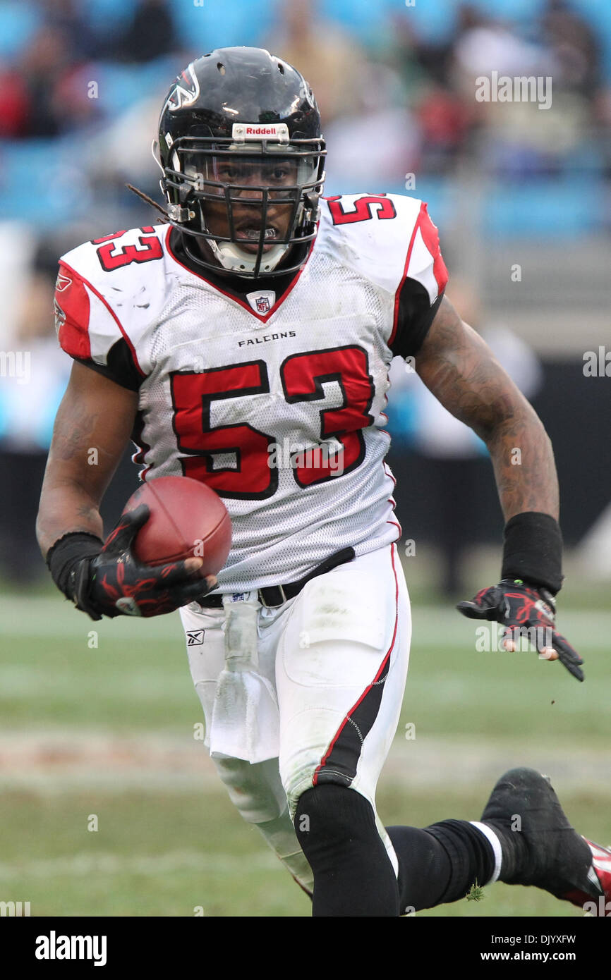 December 12, 2010; Atlanta Falcons linebacker Mike Peterson (53) makes ...