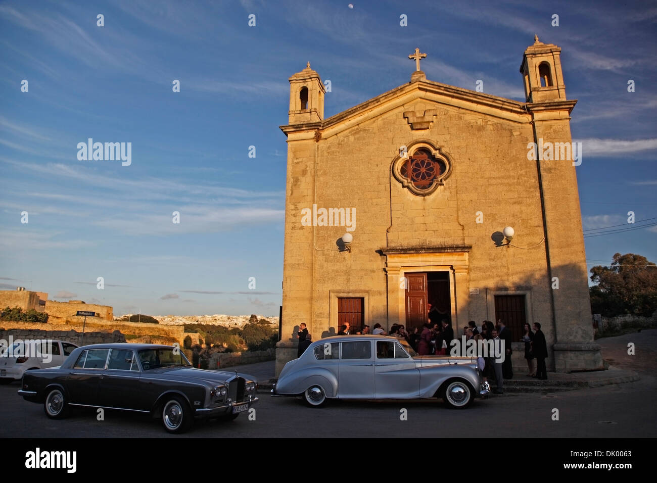 A wedding ceremony taking place at St Matthew's Chapel in Qrendi in ...