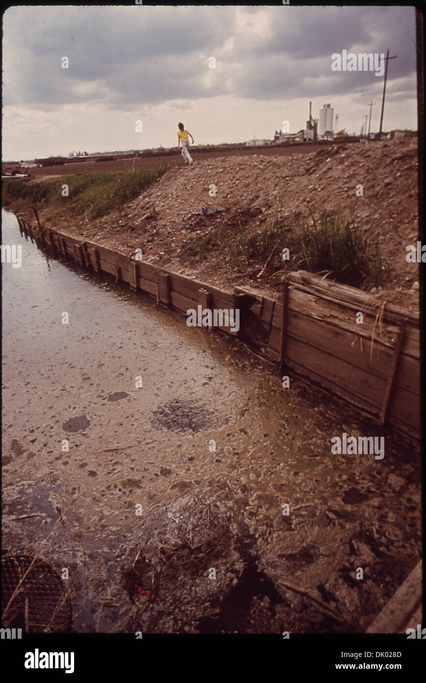 This image features a drainage ditch, likely used for managing water ...