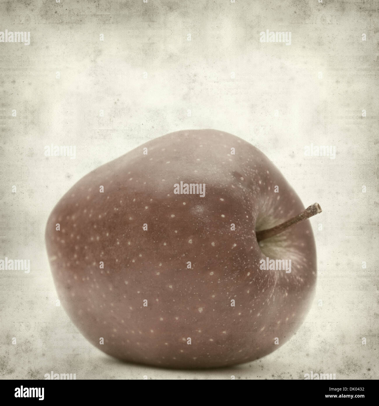 textured old paper background with red apple Stock Photo - Alamy