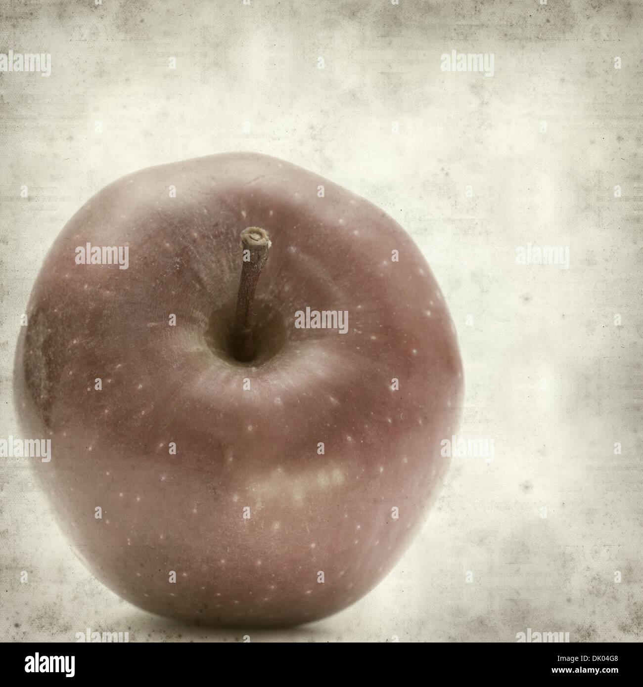 textured old paper background with red apple Stock Photo - Alamy