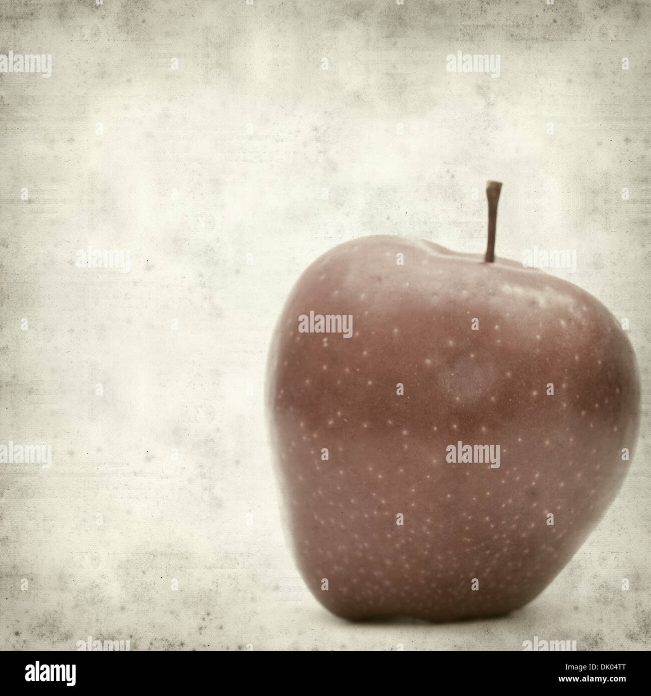 textured old paper background with red apple Stock Photo - Alamy