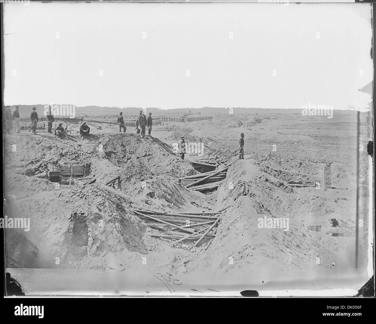 The remains of Fort Mahone in Petersburg, Virginia, following the ...
