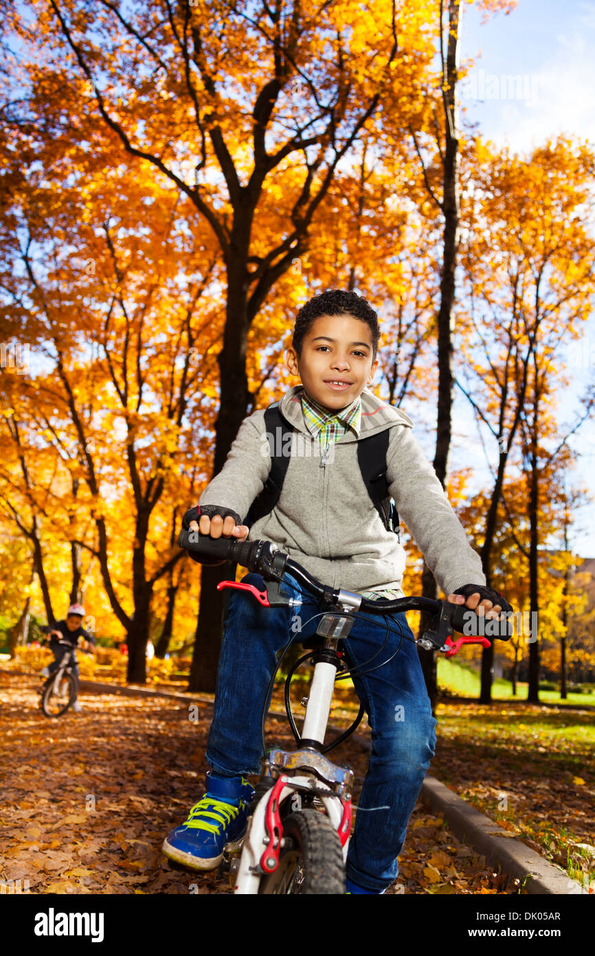 African boy riding a bicycle hi-res stock photography and images - Alamy