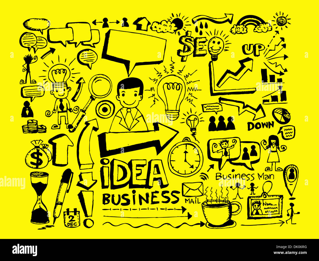 hand doodle Business doodles Stock Photo - Alamy