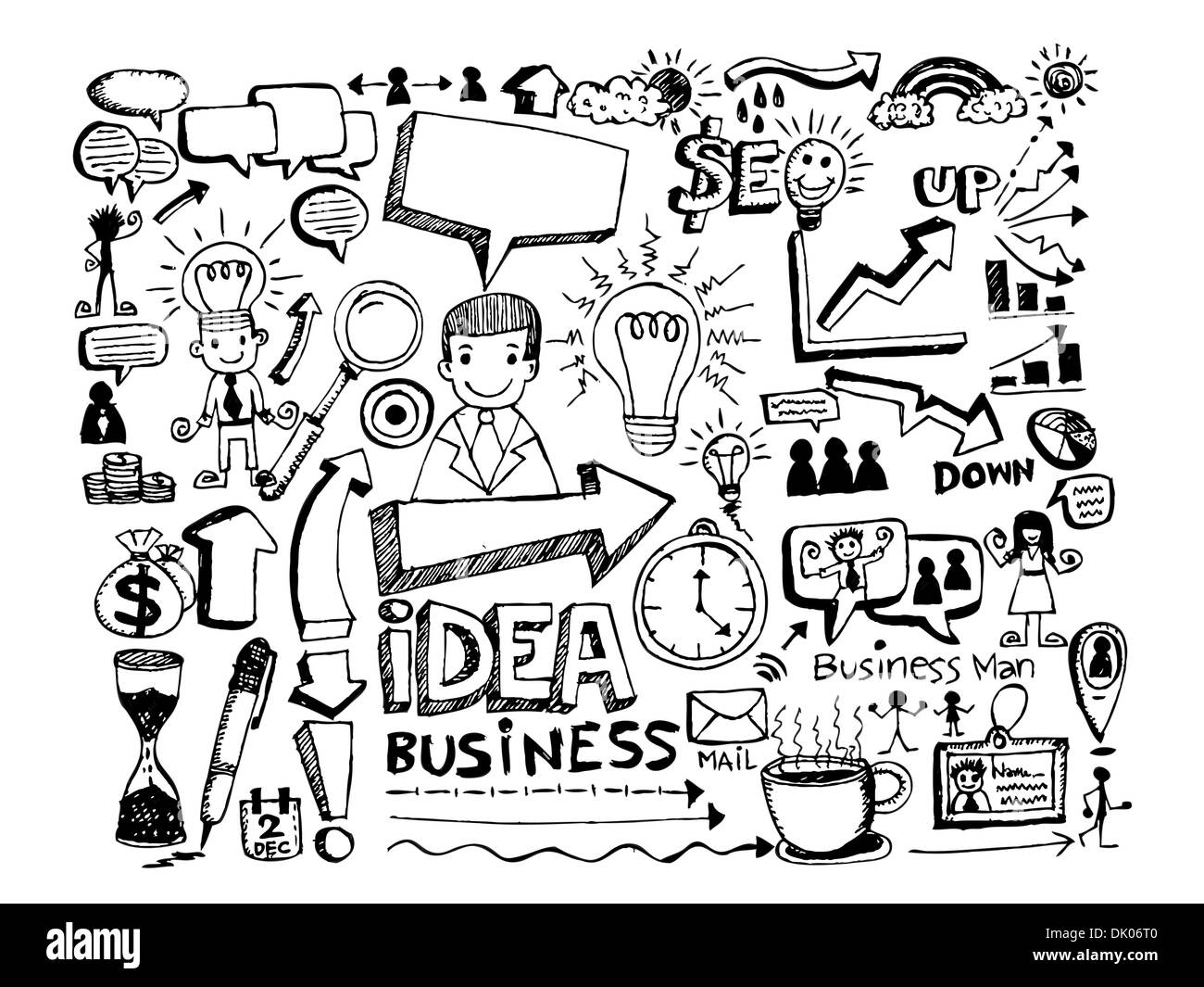 hand doodle Business doodles Stock Photo - Alamy