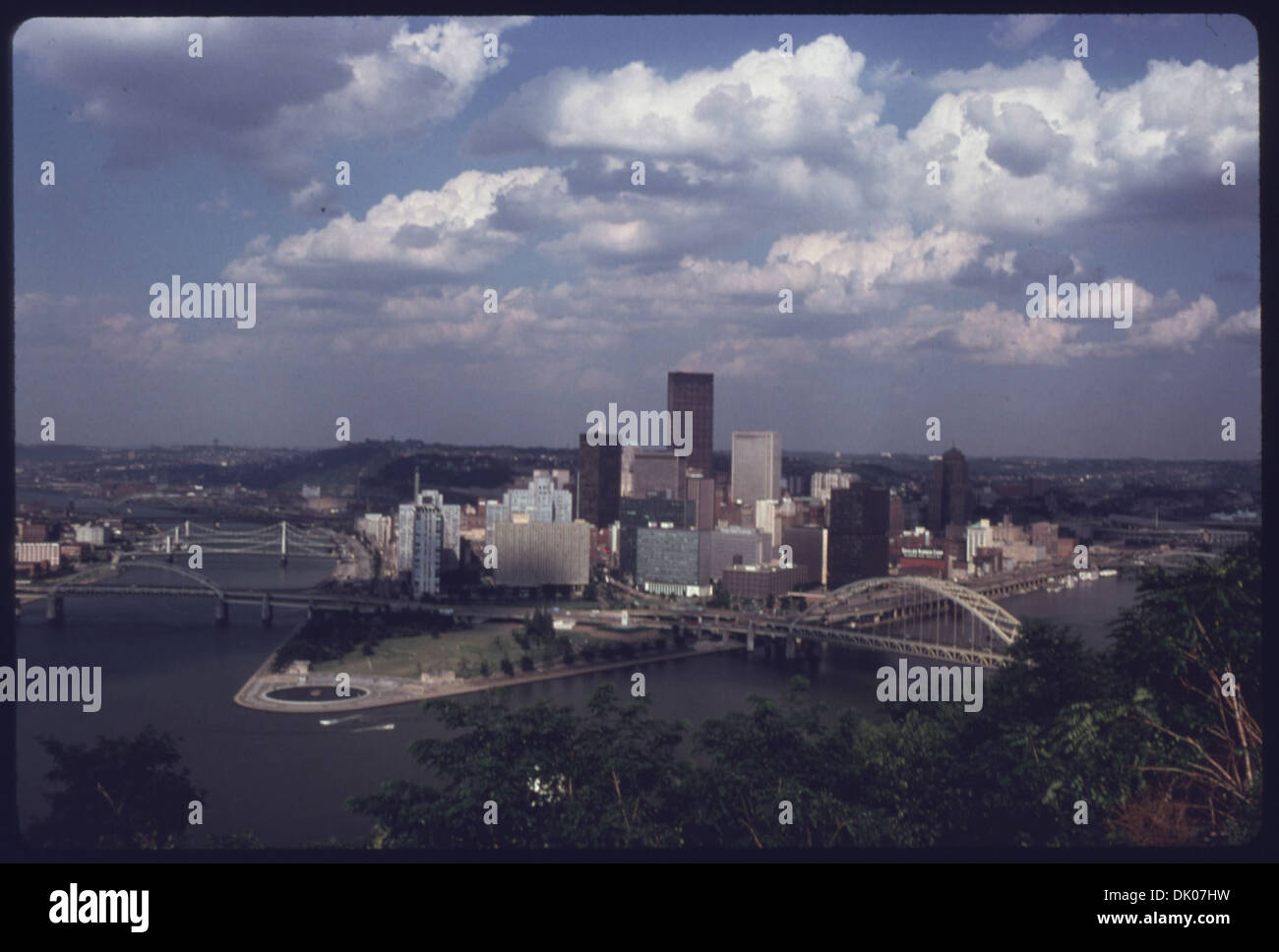 The Golden Triangle, seen from the Mt. Washington area, received its ...