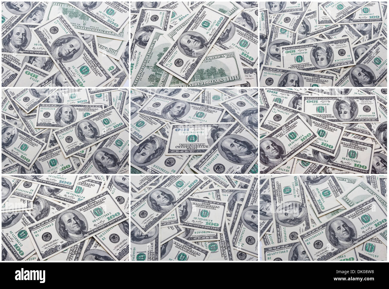 Money dollar currency green set hi-res stock photography and images - Alamy