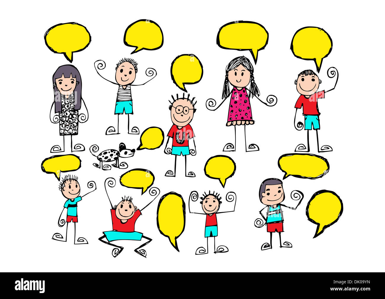 people idea thinking , dialog speech bubbles Stock Photo - Alamy