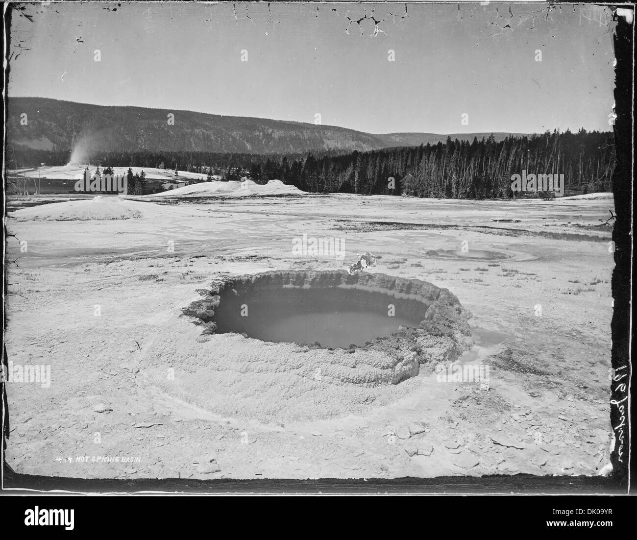 The Hot Springs Basin in Yellowstone National Park is depicted, showing ...