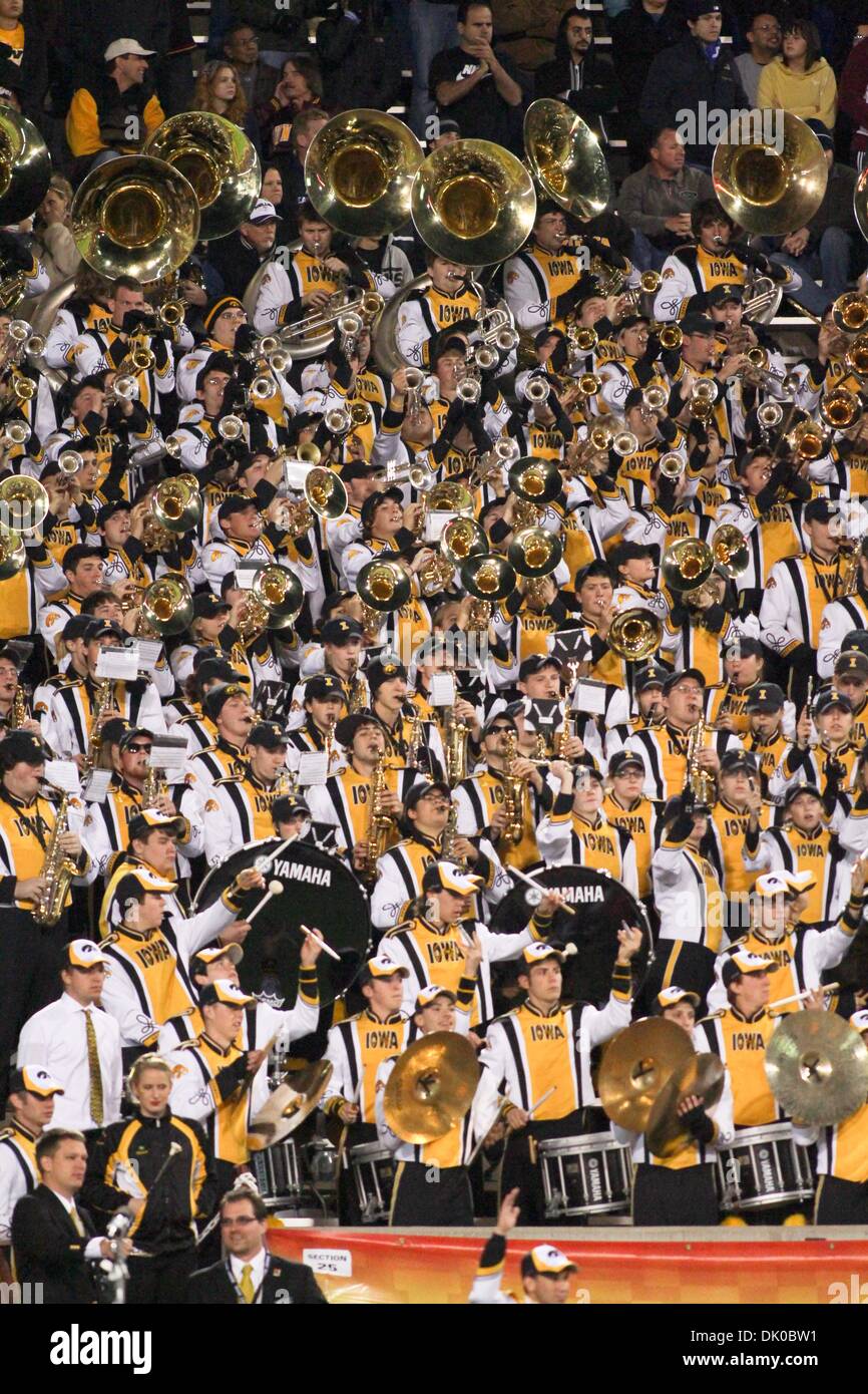 Dec. 28, 2010 - Tempe, Arizona, USA - Iowa's band rocking the Hawkey ...