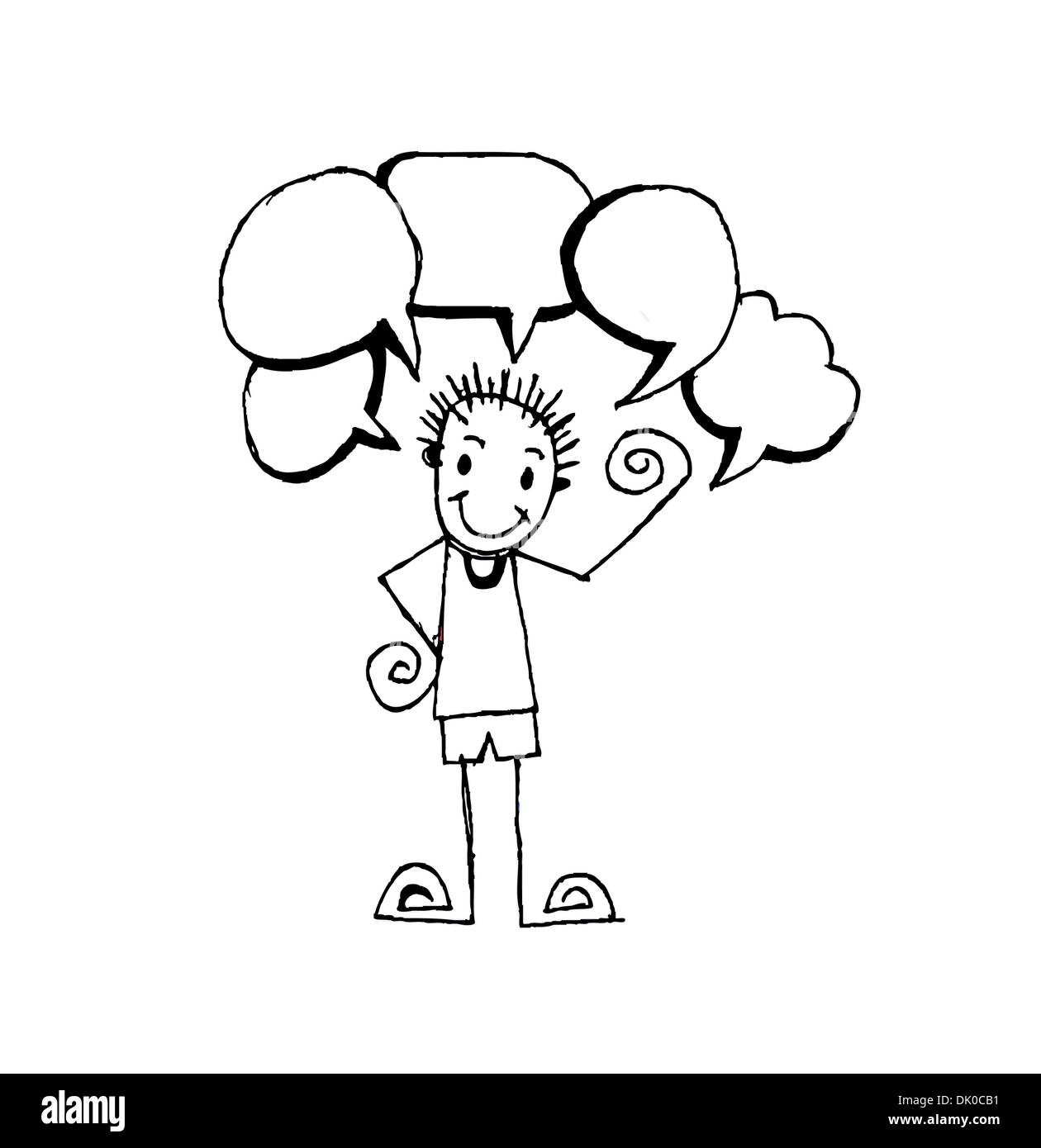 people idea thinking , dialog speech bubbles Stock Photo - Alamy