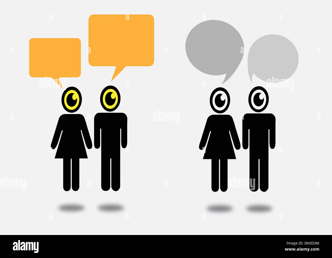 people idea thinking , dialog speech bubbles Stock Photo - Alamy