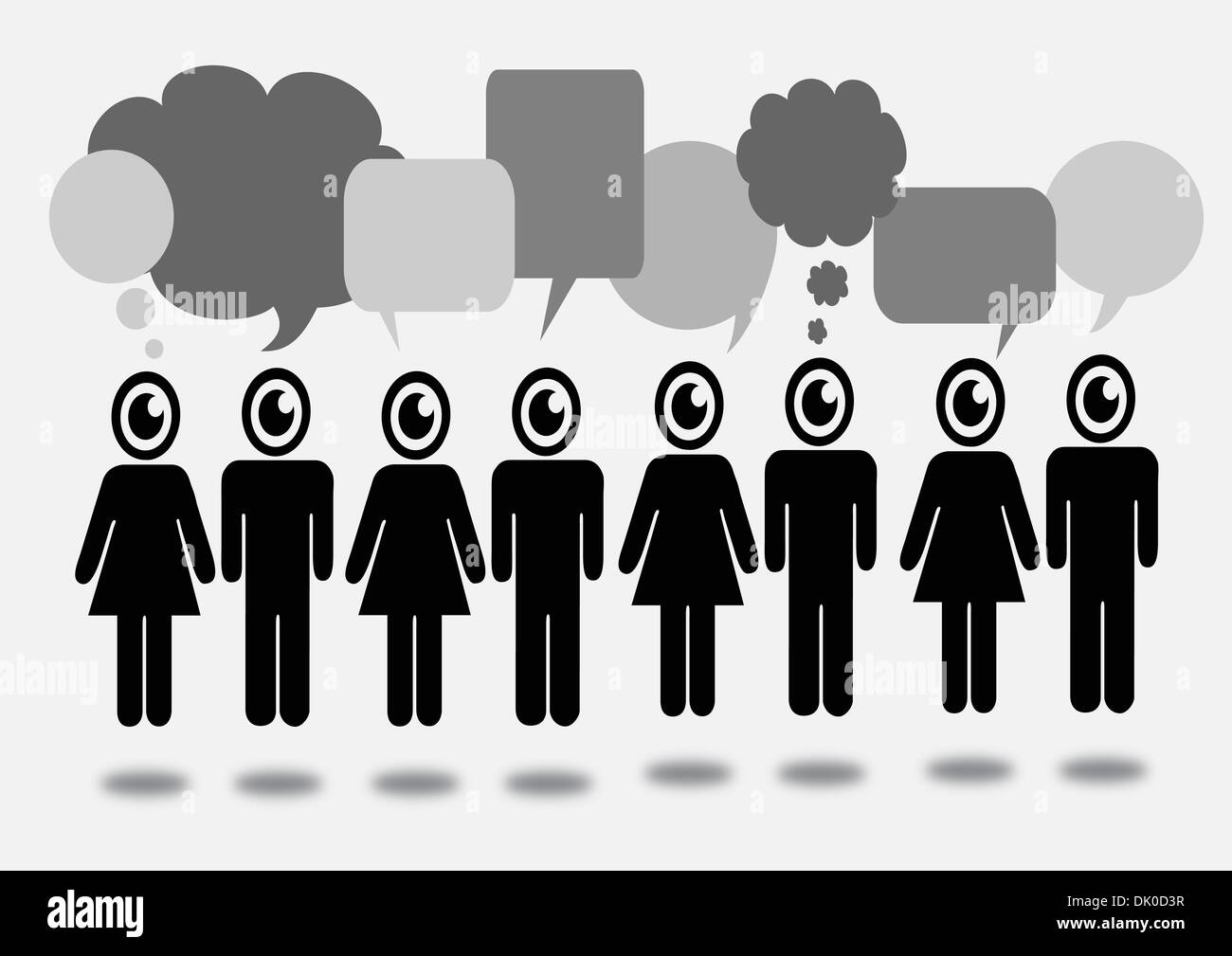 people idea thinking , dialog speech bubbles Stock Photo - Alamy