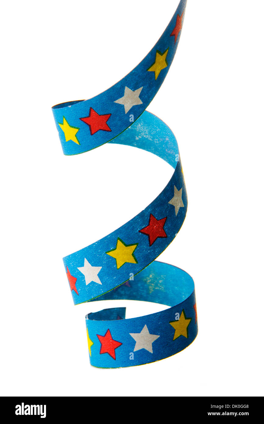 streamers as decoration for parties, sylvester isolated, hanging with ...