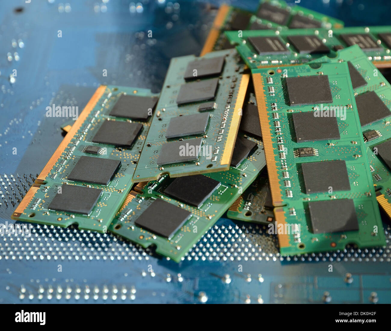 Pile of computer memory details Stock Photo - Alamy