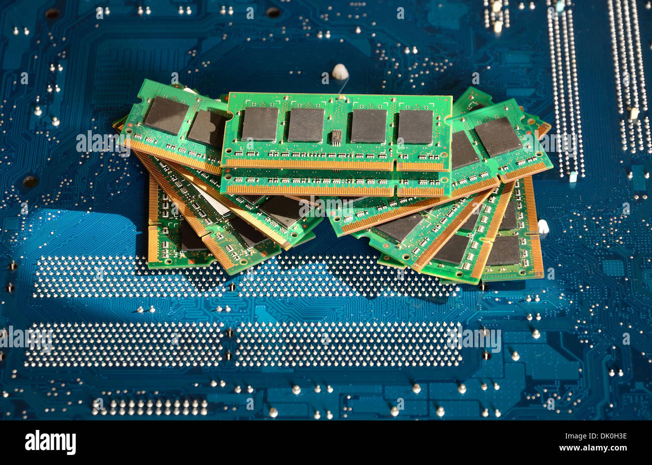 Pile of computer memory details Stock Photo - Alamy
