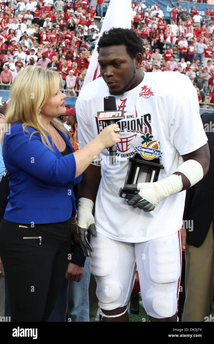 Jan. 1, 2011 - Orlando, Florida, U.S - Alabama Crimson Tide linebacker ...
