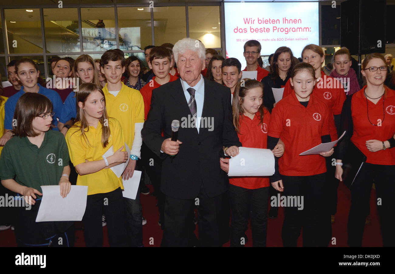Duesseldorf, Germany. 1st Dec 2013. Choir leader Gotthilf Fischer sings ...