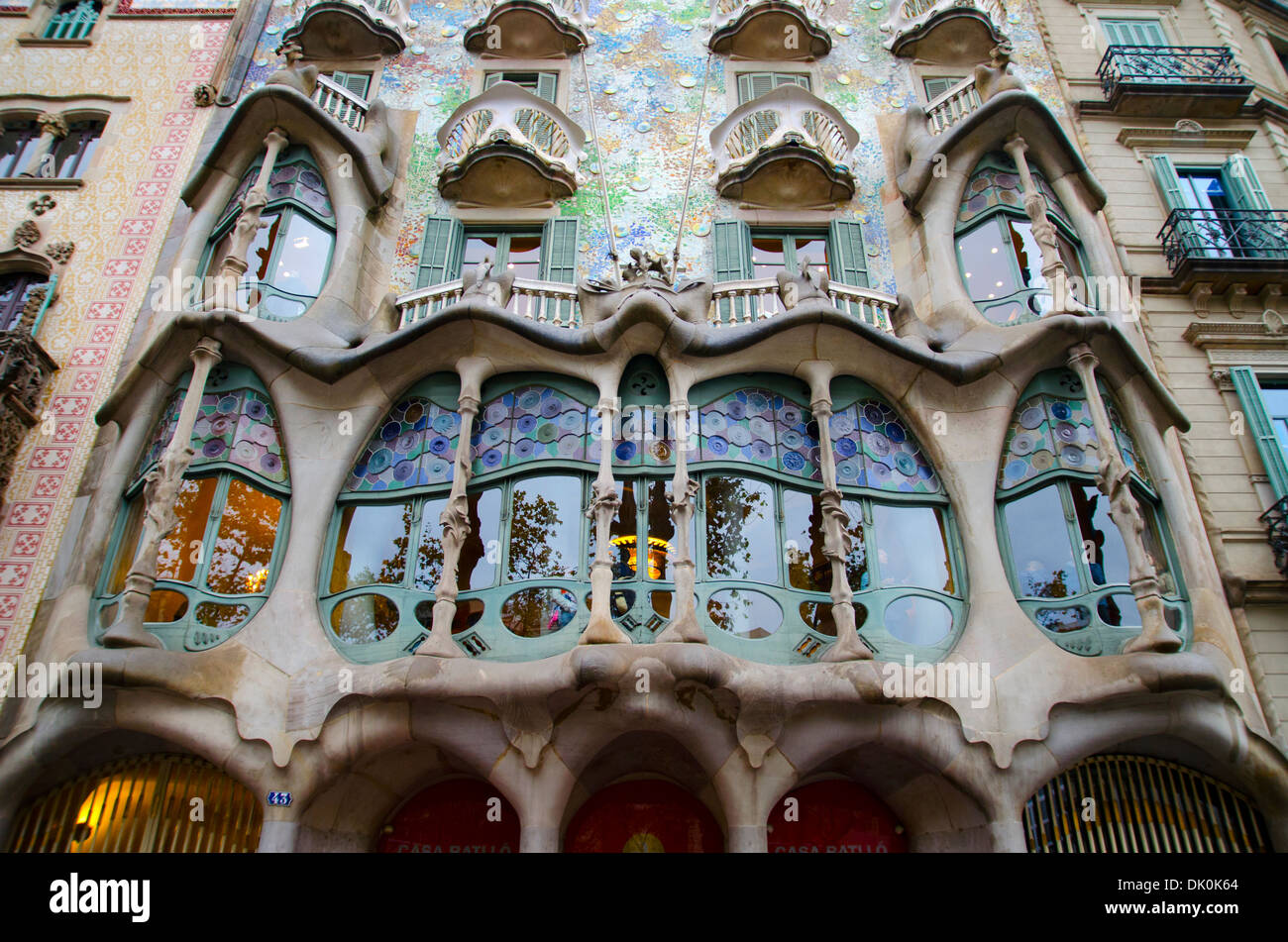 Windows of Casa Batllo, Barcelona Stock Photo - Alamy