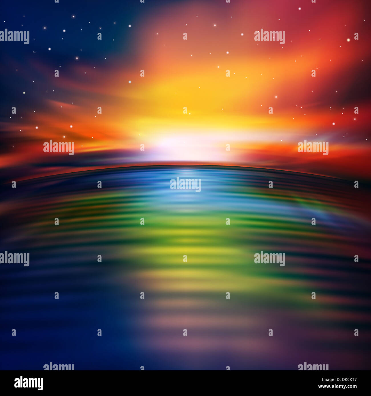 abstract nature background with sea red sunrise Stock Photo - Alamy