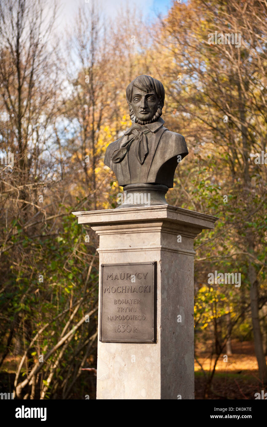 Bust monument of Maurycy Mochnacki Stock Photo - Alamy