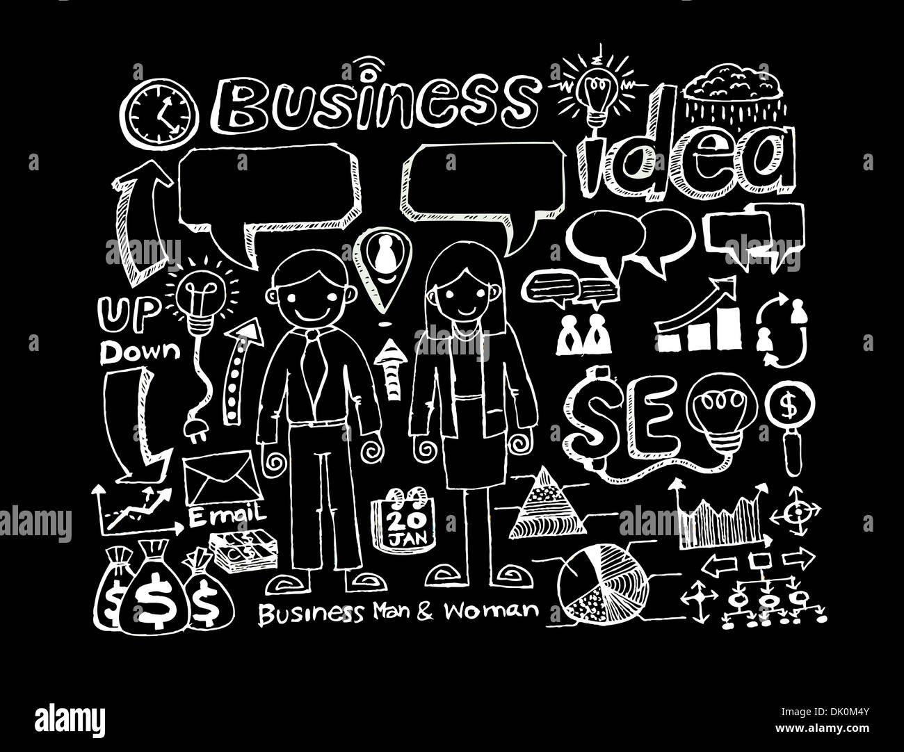 hand doodle Business doodles Stock Photo - Alamy