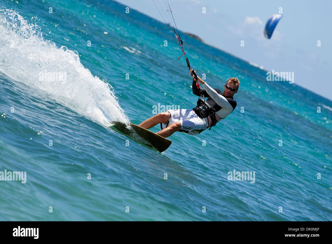 Kite surfing, Ocean Park, Puerto Rico Stock Photo - Alamy