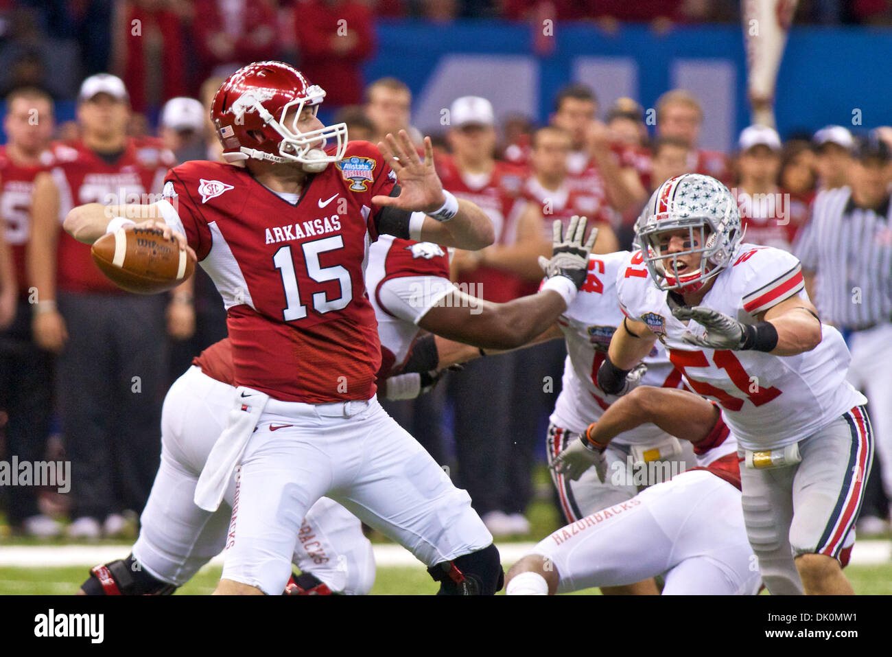 Jan. 4, 2011 - New Orleans, Louisiana, U.S - Arkansas Razorbacks ...