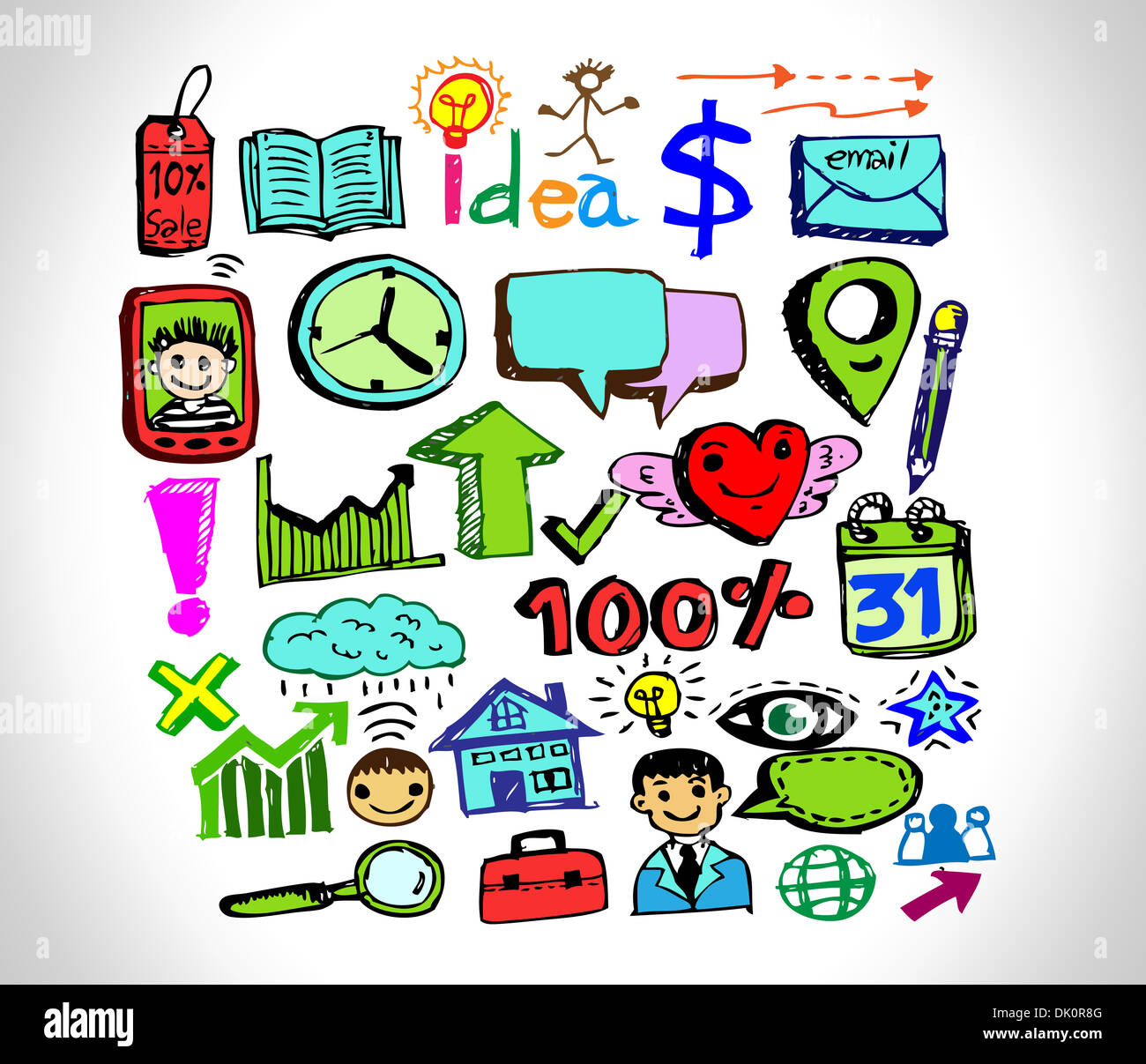 hand doodle Business doodles Stock Photo - Alamy