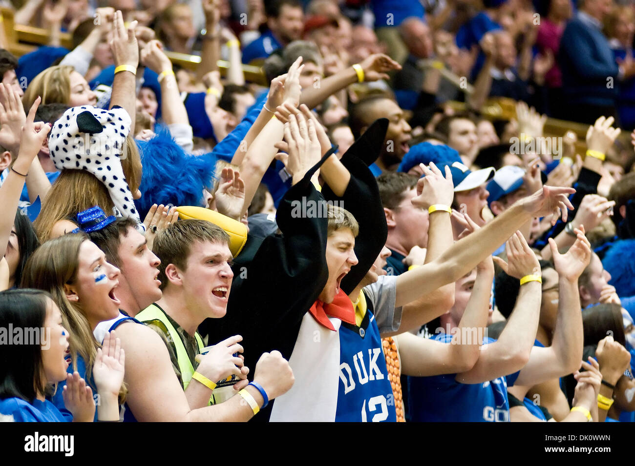 Jan. 9, 2011 - Durham, North Carolina, U.S - Duke fans celebrate a ...