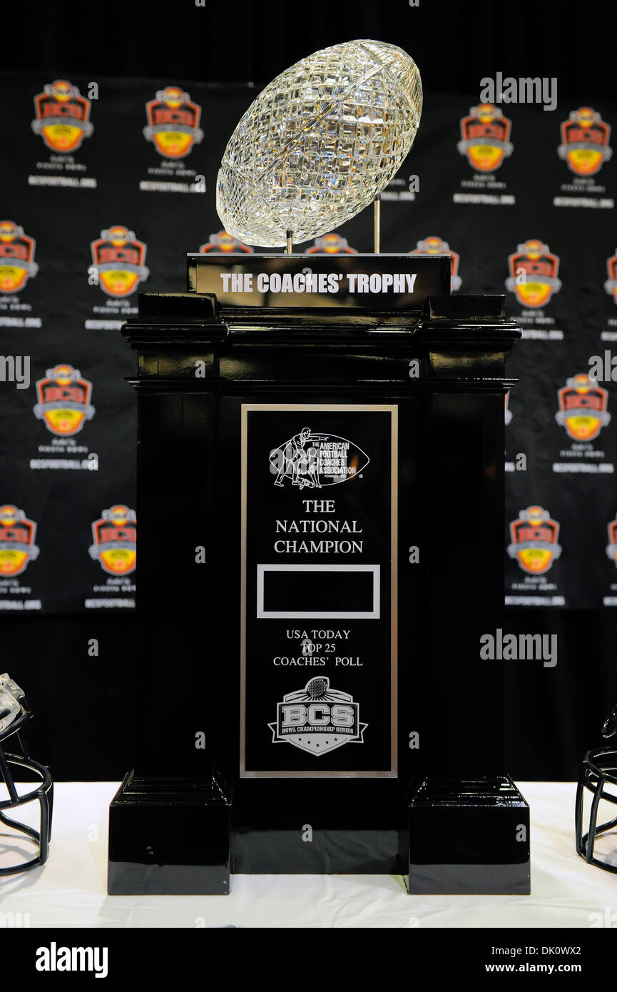 Jan. 9, 2011 - Scottsdale, Arizona, U.S - The Coaches' Trophy during ...